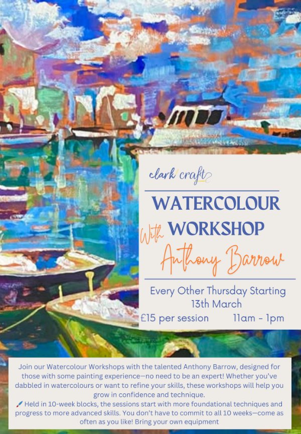 Watercolour workshop with Anthony Barrow at Clark Craft Products ...