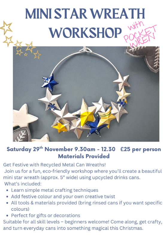 Mini STAR wreath workshop at Clark Craft Products & Framing event ...