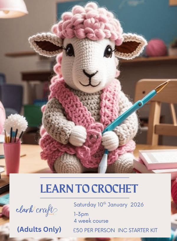 Learn to Crochet - 4 week course - inc kit (Adults only) at Clark ...