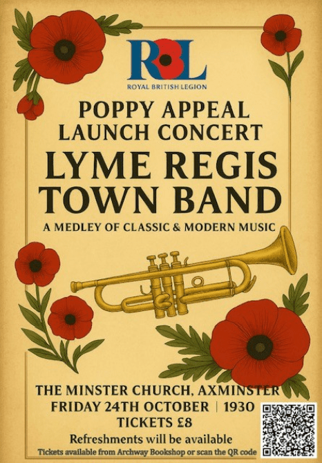 Axminster RBL Poppy Appeal 2025 Launch - Concert with the Lyme Regis ...