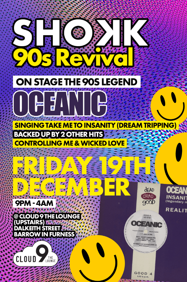 SHOKK 90s Revival at The Lounge and Cloud 9 event tickets from TicketSource