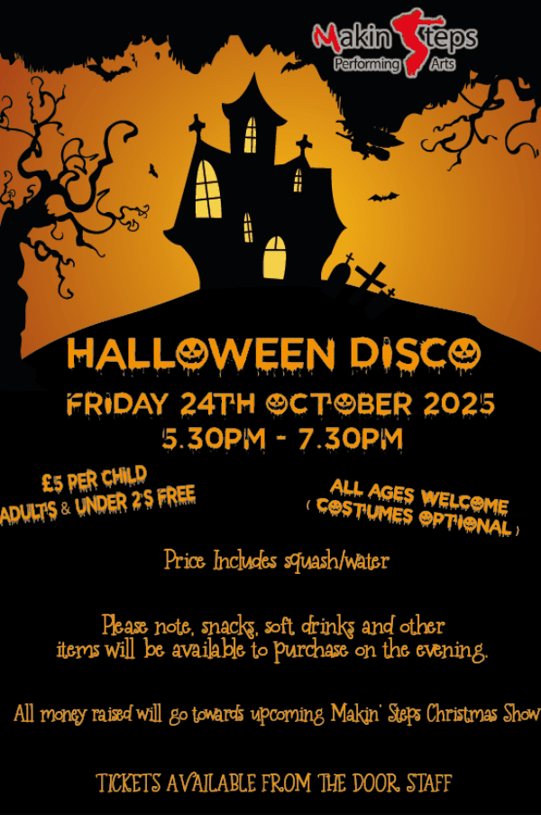 Makin Steps Halloween Disco at Potter Street Community Association ...