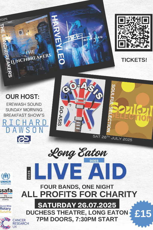 LONG EATON DOES LIVE AID at Duchess Theatre event tickets from TicketSource