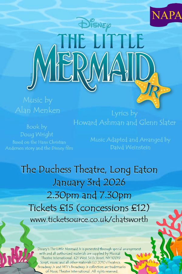 Disney's THE LITTLE MERMAID Jr - NAPA at Duchess Theatre event tickets ...