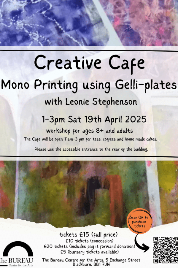Creative Cafe- Gelli Plate printing workshop age 8+ and adult at The ...