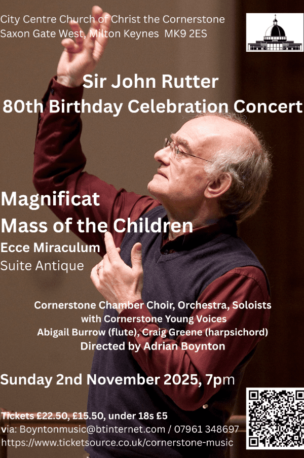 Sir John Rutter 80th Birthday Celebration Concert at Church of Christ ...