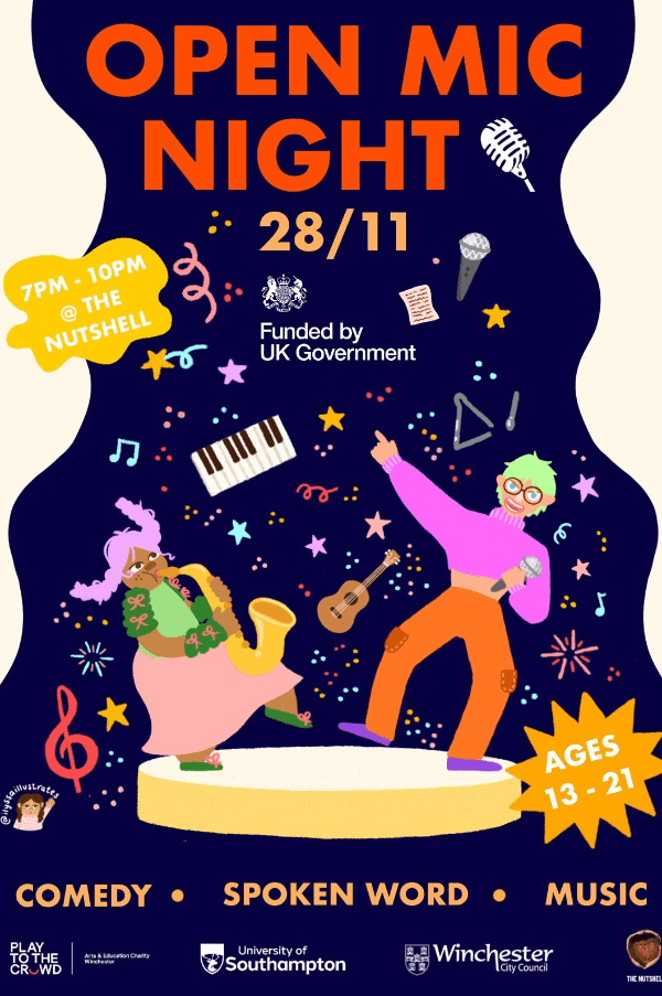 FREE Open Mic Night! Ages 13-21 at The Nutshell Arts Centre event ...