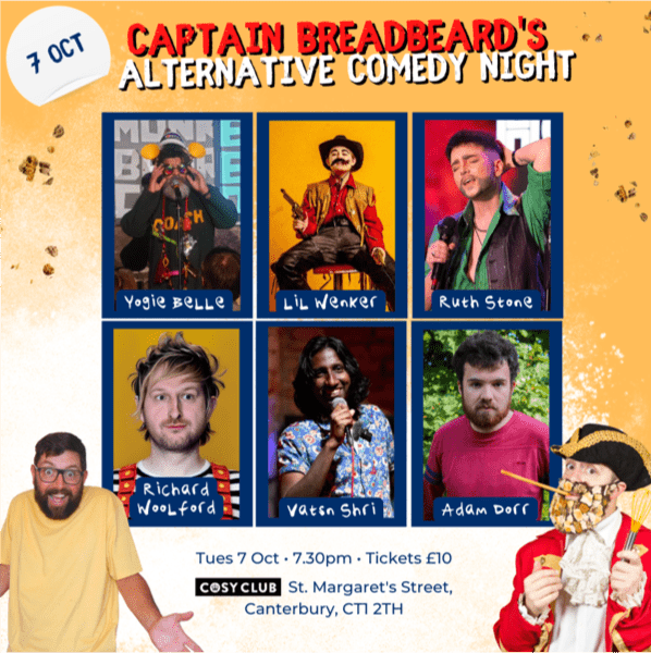 Captain Breadbeard's Alternative Comedy Night at Cosy Club event ...