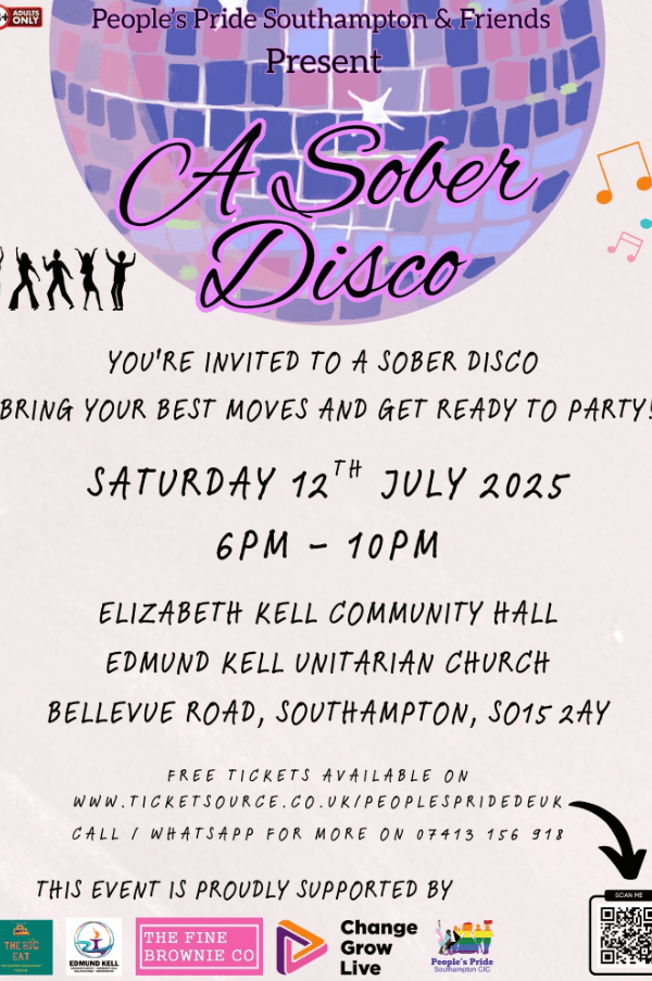 Sober Disco at Edmund Kell Unitarian Church & Elizabeth Kell Community ...