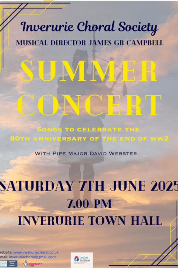Inverurie Choral Society Summer Concert - Songs to celebrate the 80th ...