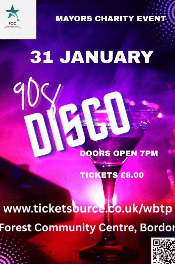 90s Disco at Forest Community Centre event tickets from TicketSource