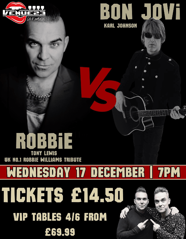 A Xmas Evening With Robbie Williams V Bon Jovi at Venue23 event tickets ...