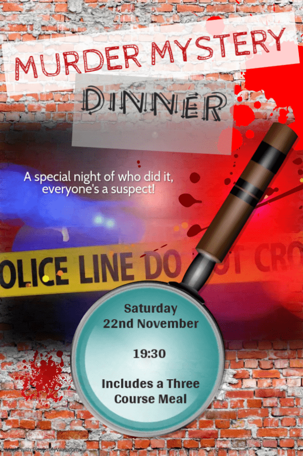 Murder Mystery Evening at Railway Kitchen event tickets from TicketSource