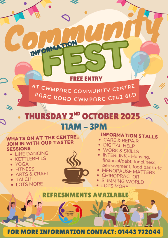 FREE Community Information Day at Cwmparc Community Theatre event ...